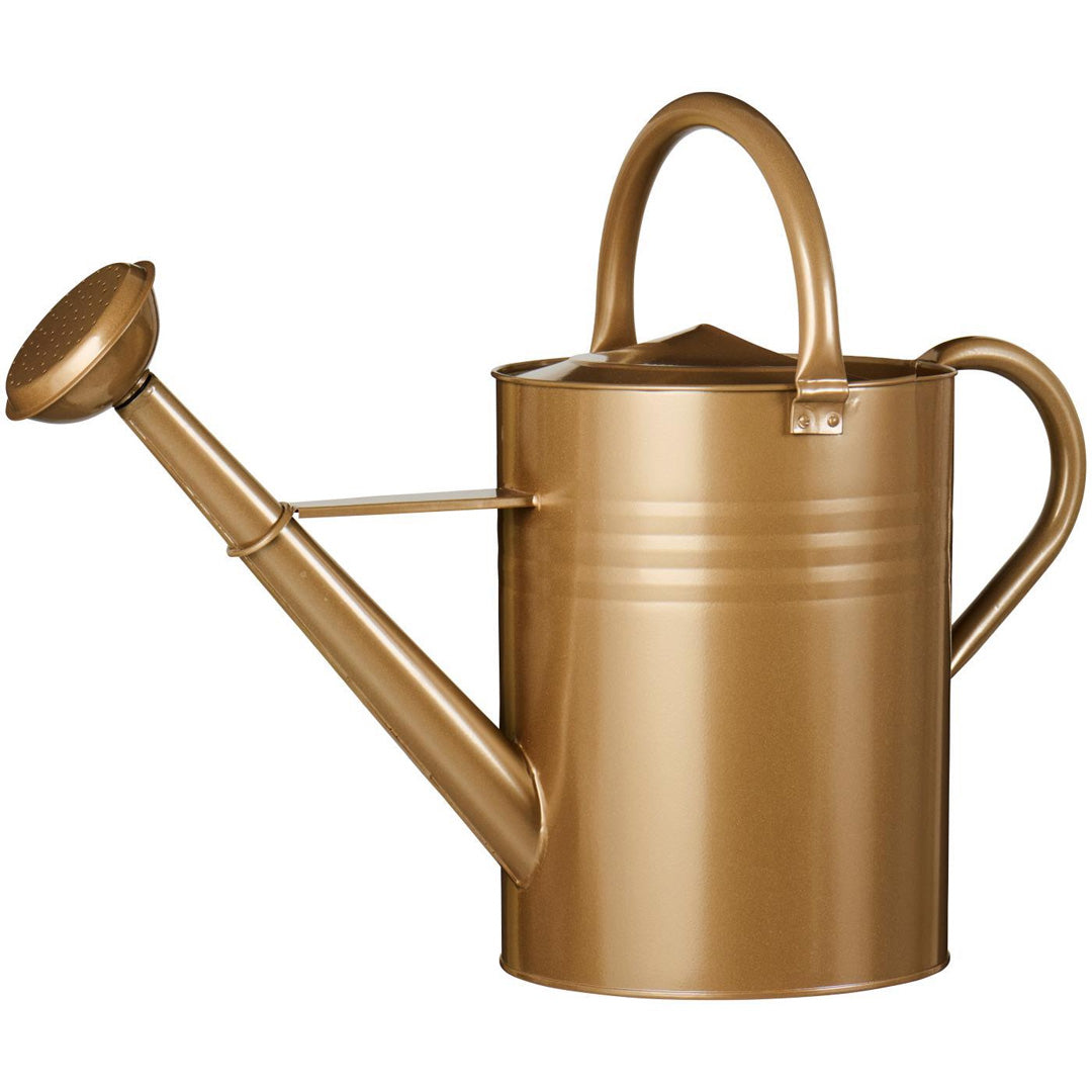 Ib Laursen – Gießkanne aus Metall 11 L – Braun mit Brause & Doppelgrif ...